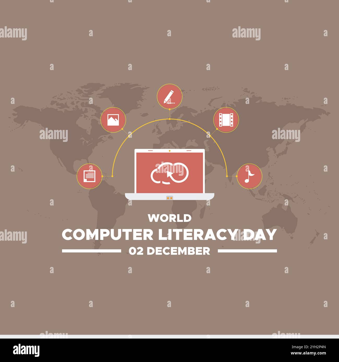 World computer literacy day illustration, World Computer Literacy Day ...