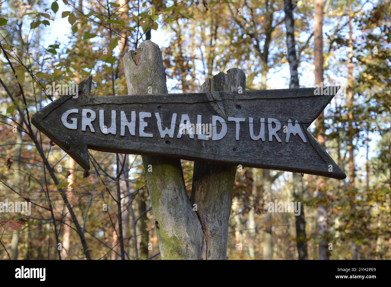 Berlin, Germany - Grunewaldturm (Grunewald Tower) sign in Grunewald ...
