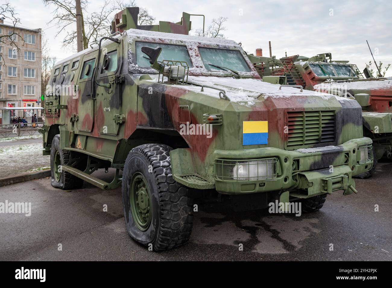 SAINT PETERSBURG, RUSSIA - NOVEMBER 05, 2024: Ukrainian armored vehicle ...