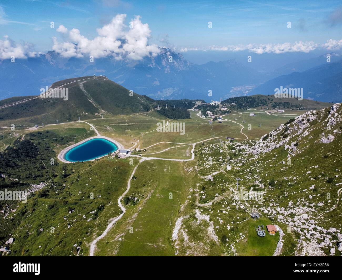 Aerial view of the Piani di Bobbio from a drone Stock Photo - Alamy