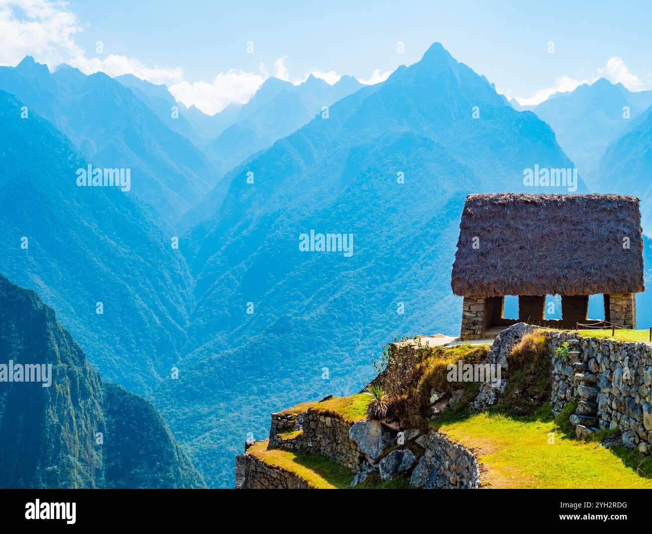 Stunning view of the house of the guardian overlooking the lost inca ...