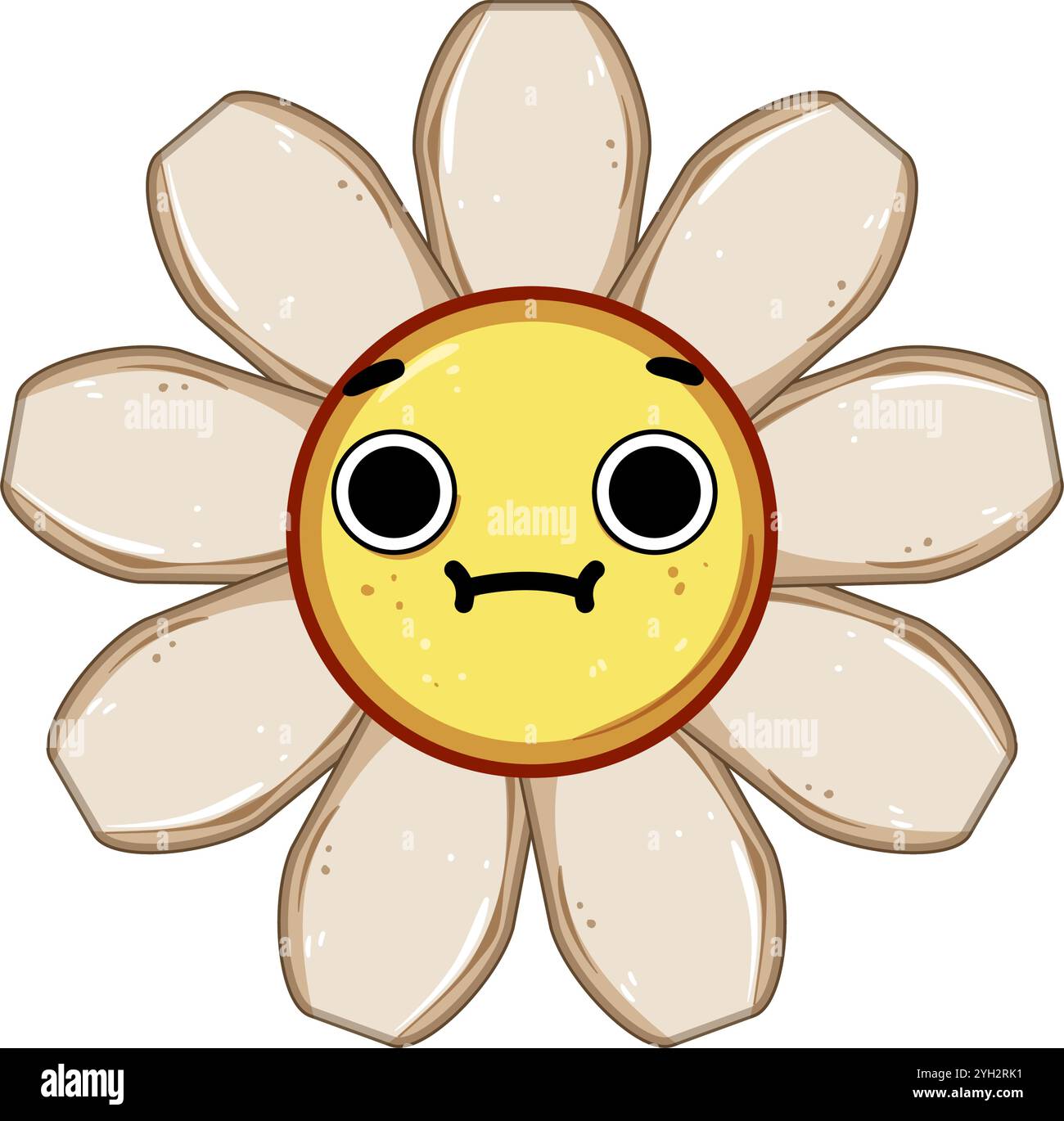 floral flower face cartoon vector illustration Stock Vector Image & Art ...