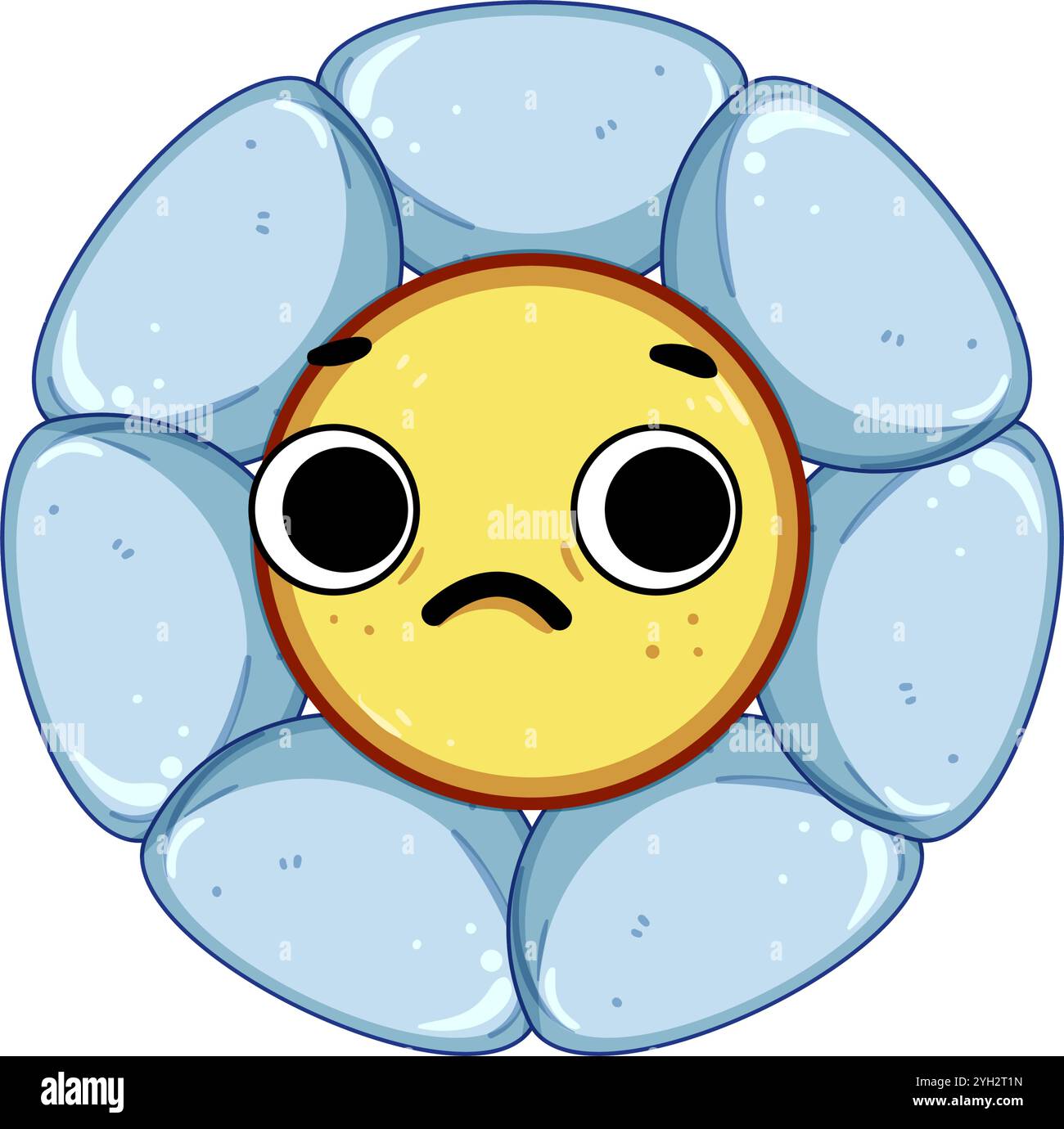 creative flower face cartoon vector illustration Stock Vector Image ...