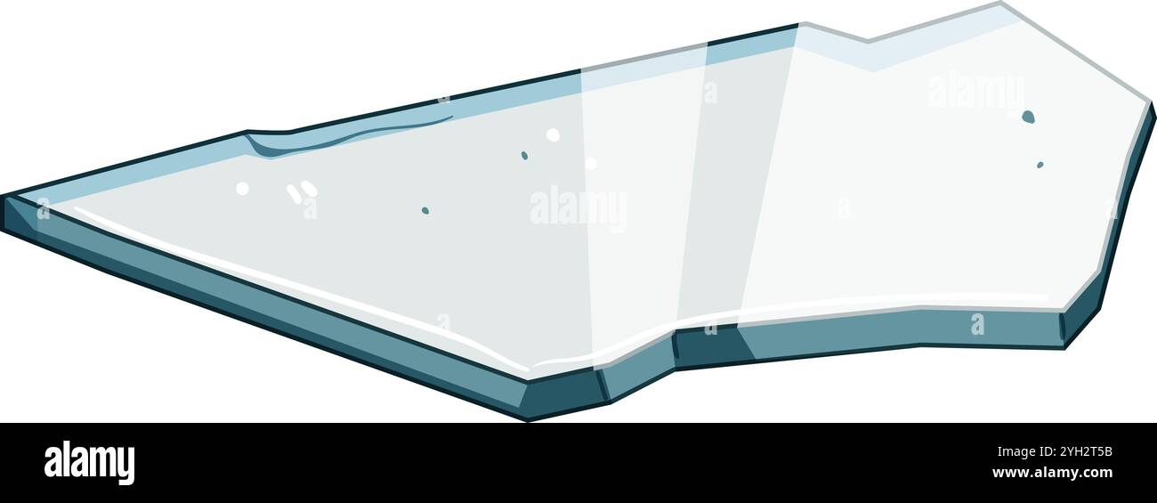 crack glass broken shard cartoon vector illustration Stock Vector Image ...