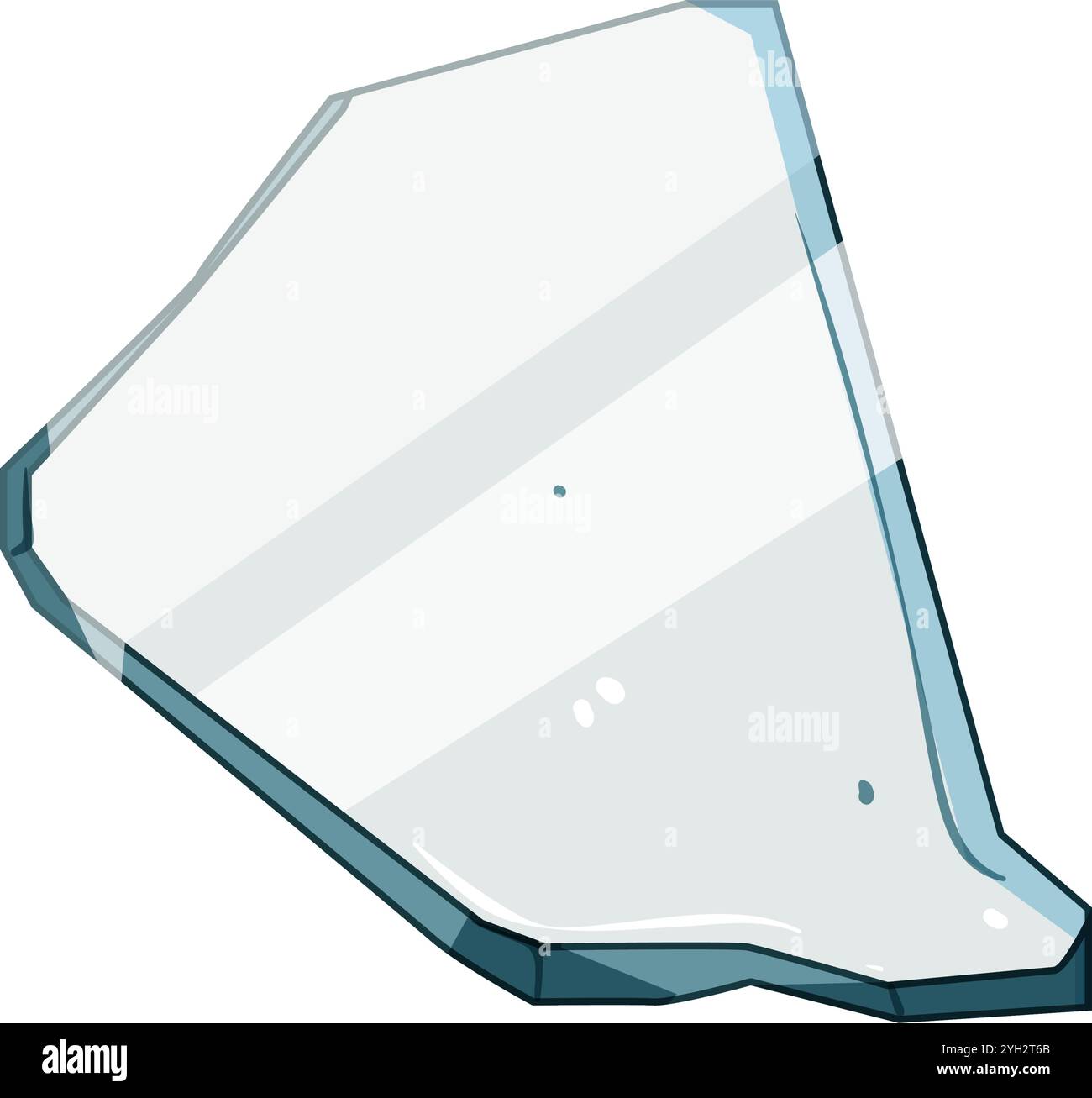 fracture glass broken shard cartoon vector illustration Stock Vector ...
