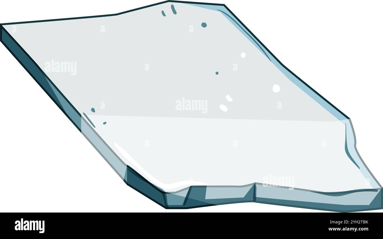 fragment glass broken shard cartoon vector illustration Stock Vector ...