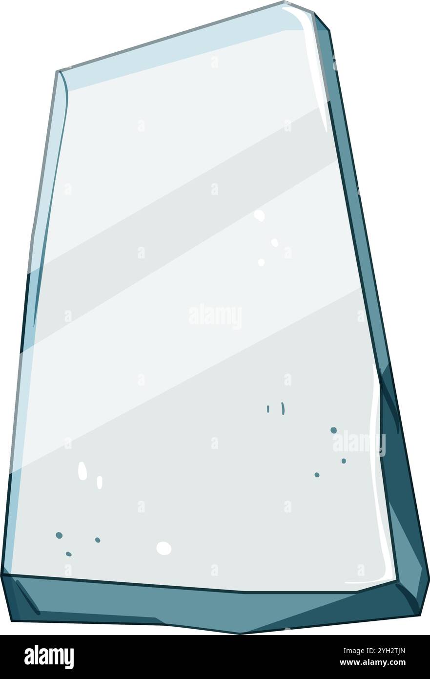 shattered glass broken shard cartoon vector illustration Stock Vector ...