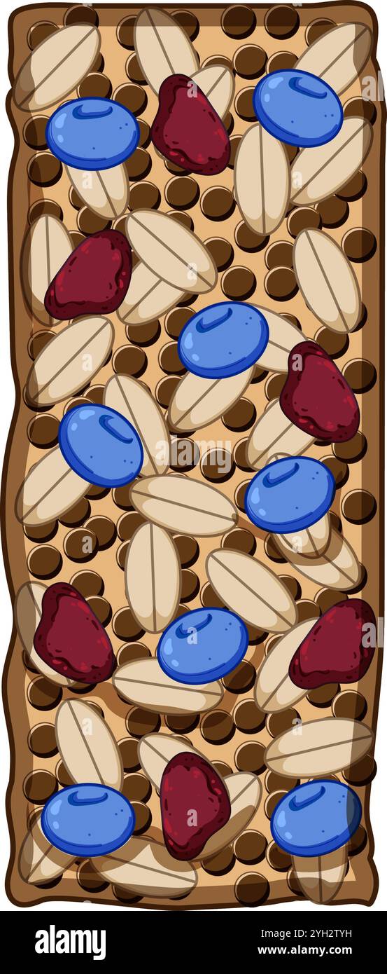 nuts granola bar cartoon vector illustration Stock Vector Image & Art ...