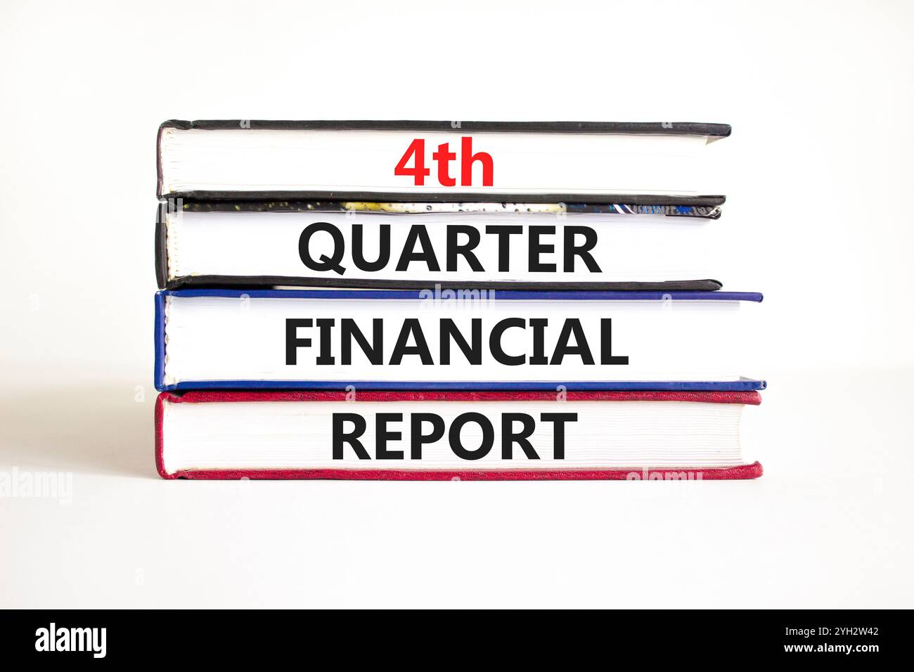 4th quarter financial report symbol. Concept words 4th quarter ...