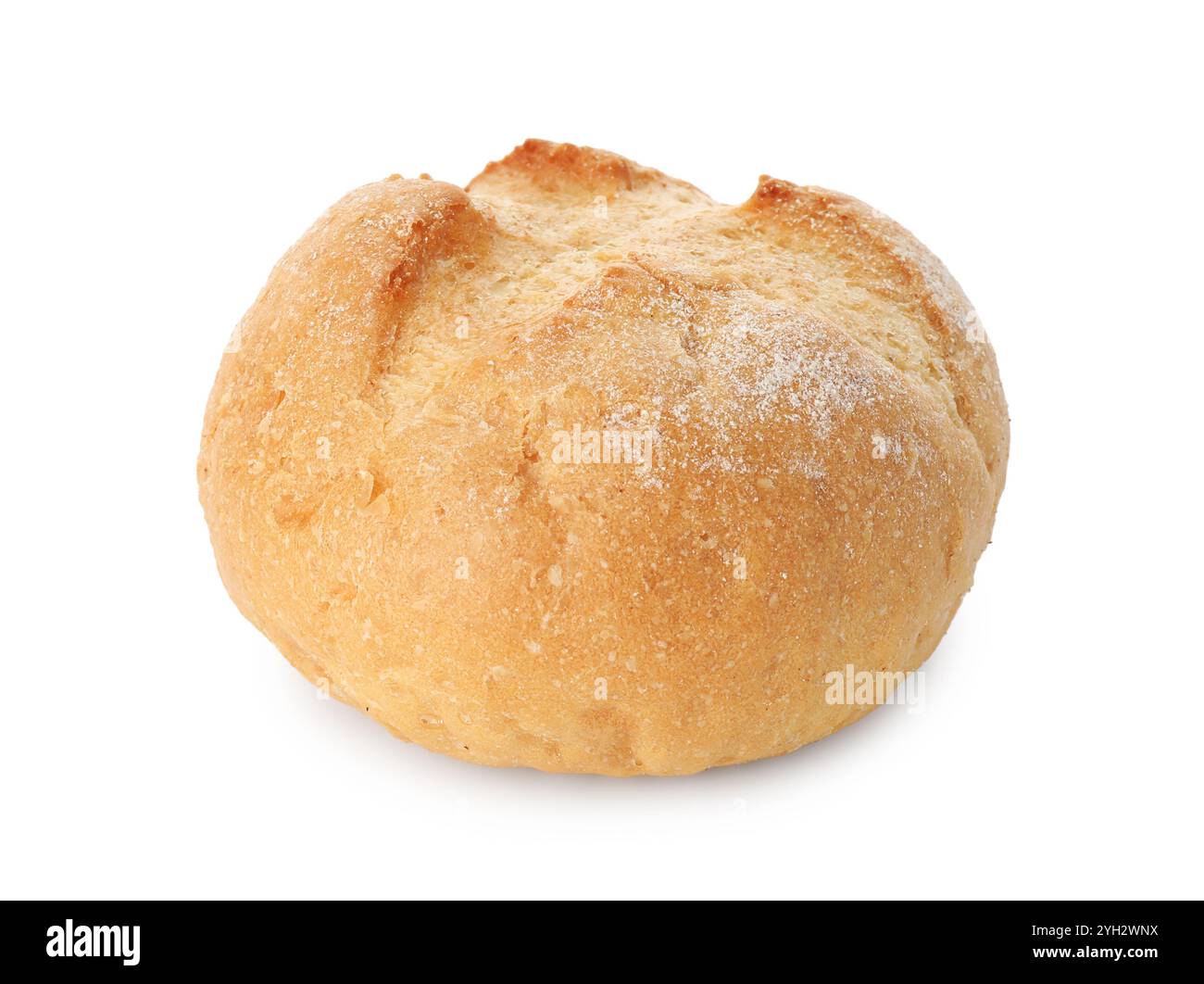 One homemade tasty bun isolated on white Stock Photo - Alamy
