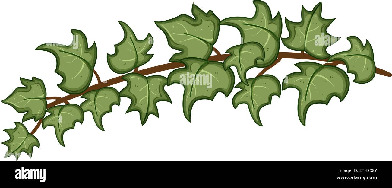 climbing green ivy cartoon vector illustration Stock Vector Image & Art ...