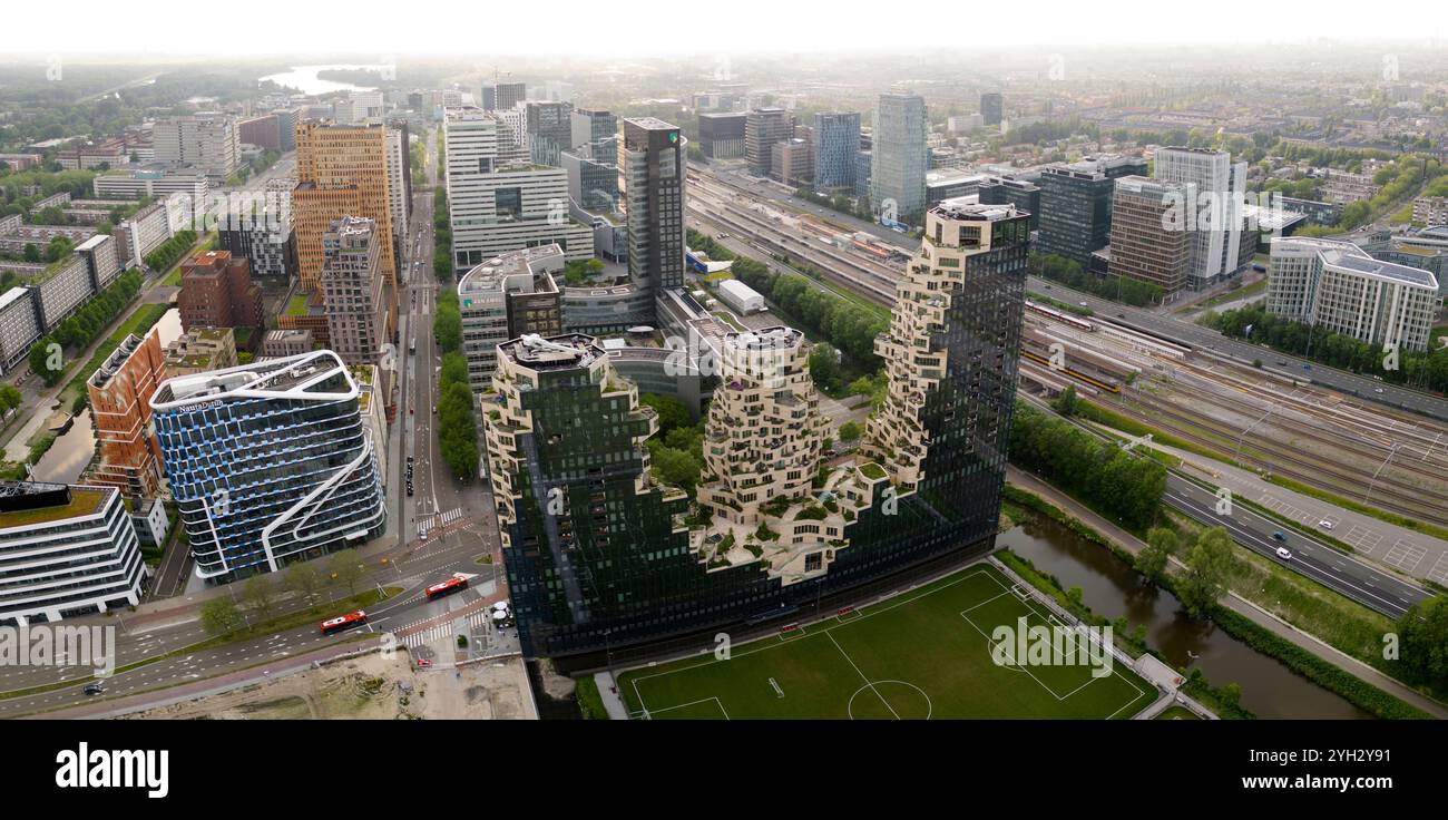 Financial center in the south of Amsterdam, The Netherlands Stock Photo ...