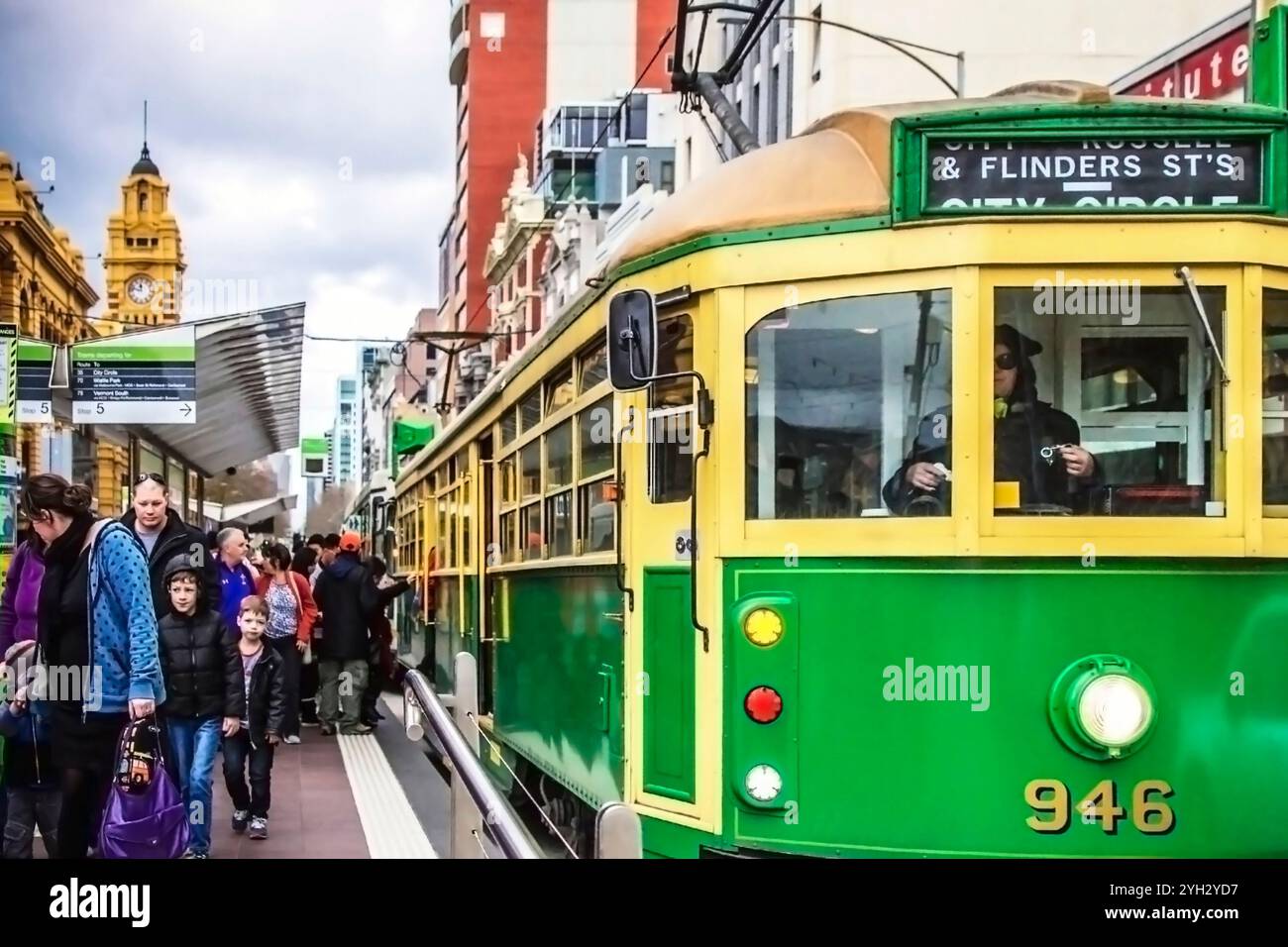 Iconic Melbourne Tram in the City Center Stock Photo - Alamy