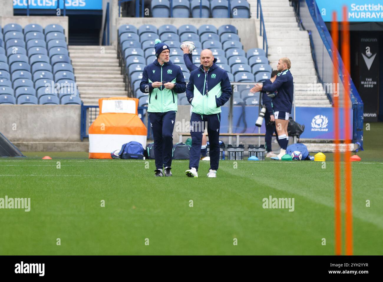 Edinburgh, Scotland. 9th November 2024. Head coach Gregor Townsend and ...
