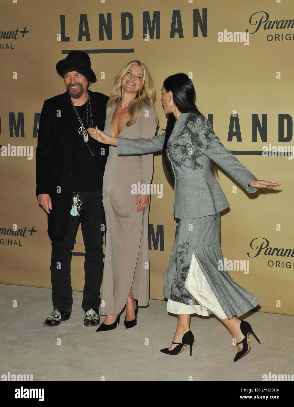 Billy Bob Thornton, Ali Larter and Demi Moore at the "Landman" UK TV Paramount+ series premiere ...