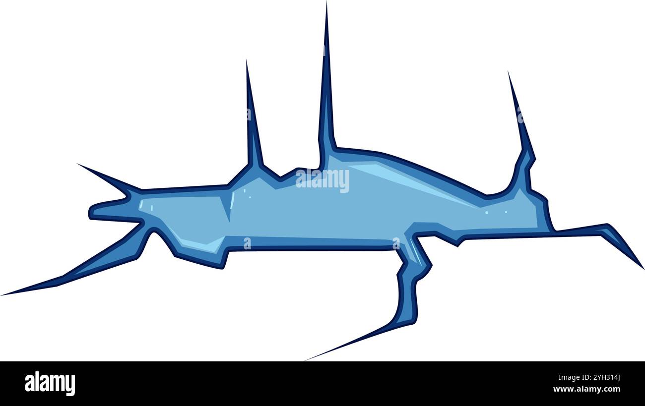 champagne ice crack cartoon vector illustration Stock Vector Image ...