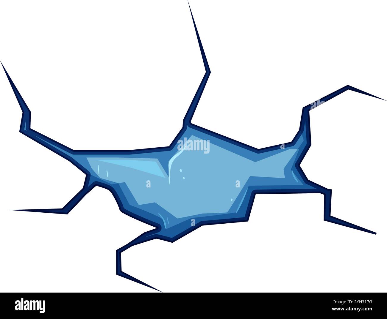 crystal ice crack cartoon vector illustration Stock Vector Image & Art ...