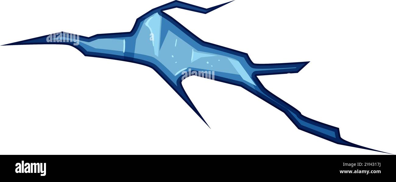 stemless ice crack cartoon vector illustration Stock Vector Image & Art ...