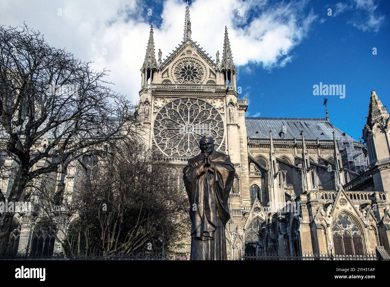 Notre-Dame Cathedral Front Facade Stock Photo - Alamy