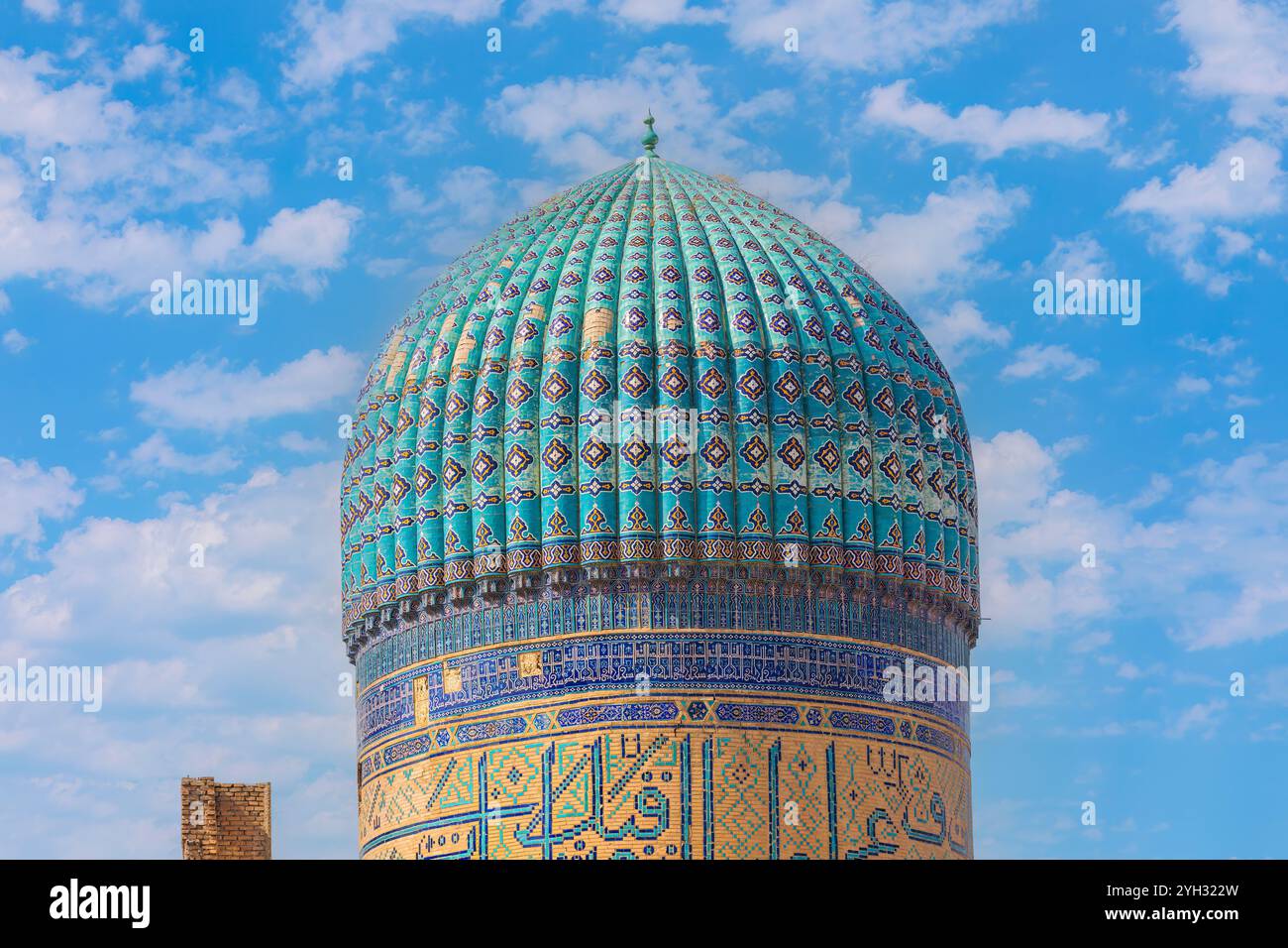 Samarkand, Uzbekistan - October. 10. 2024: The dome of the Bibi Khanum ...