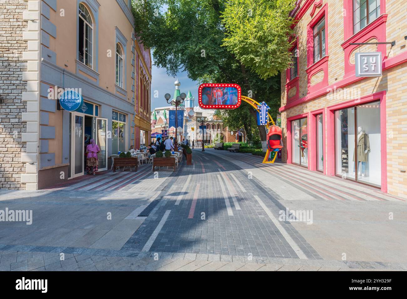 Samarkand, Uzbekistan - October. 10. 2024:One of the streets in the ...