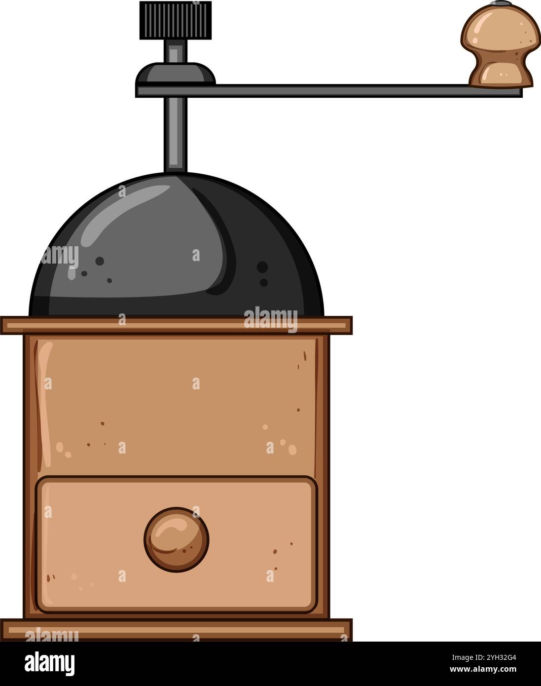 travel manual coffee grinder cartoon vector illustration Stock Vector ...