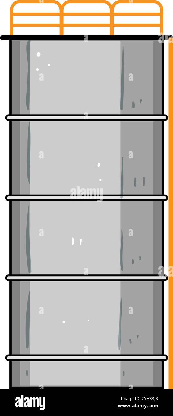 facility oil tank storage cartoon vector illustration Stock Vector ...