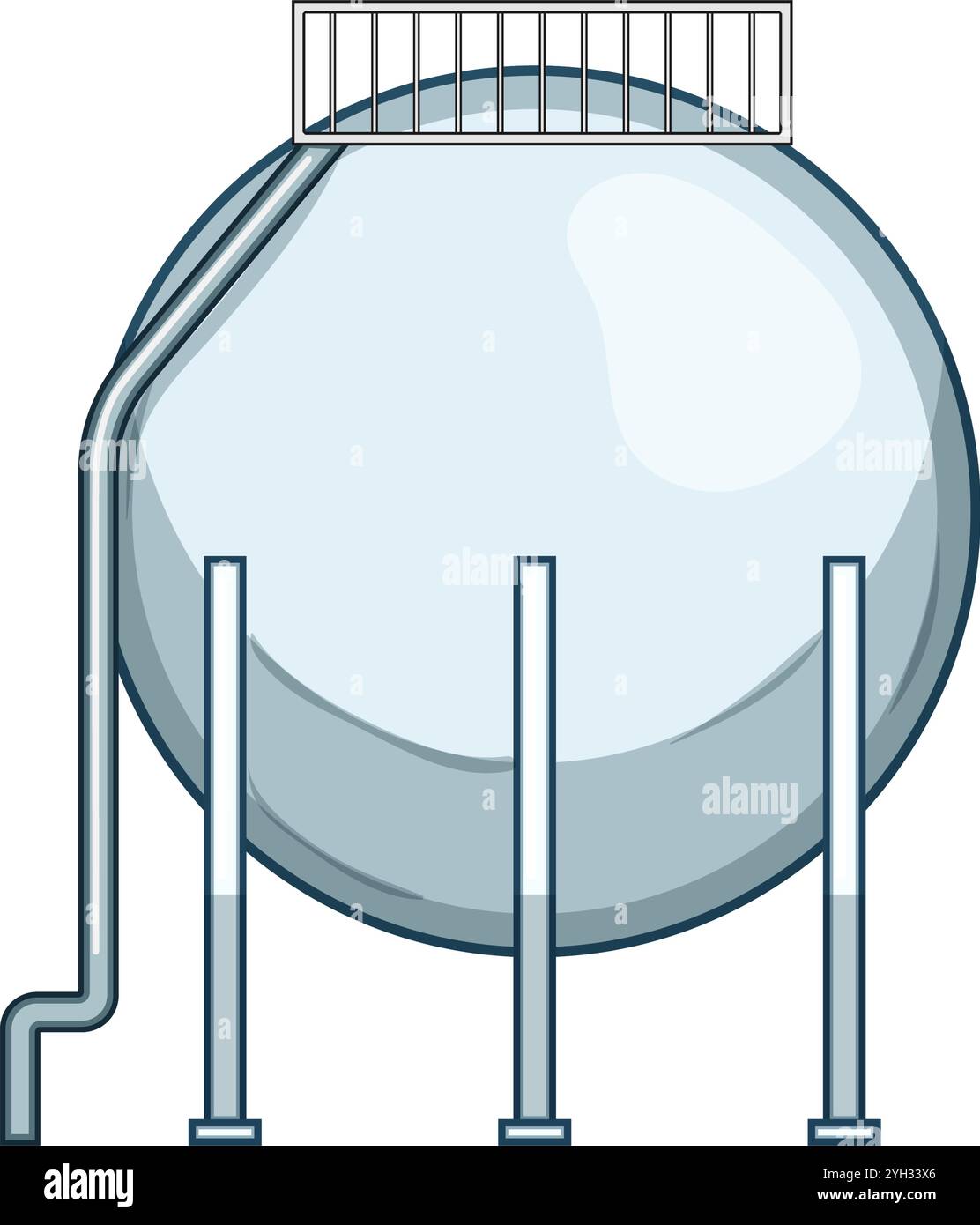 refinery oil tank storage cartoon vector illustration Stock Vector ...