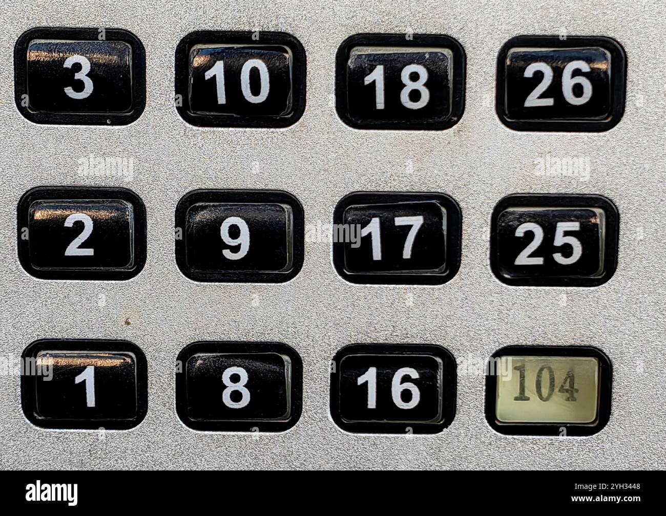 Numbers in Focus: Apartment Symbols on White Background Stock Photo - Alamy