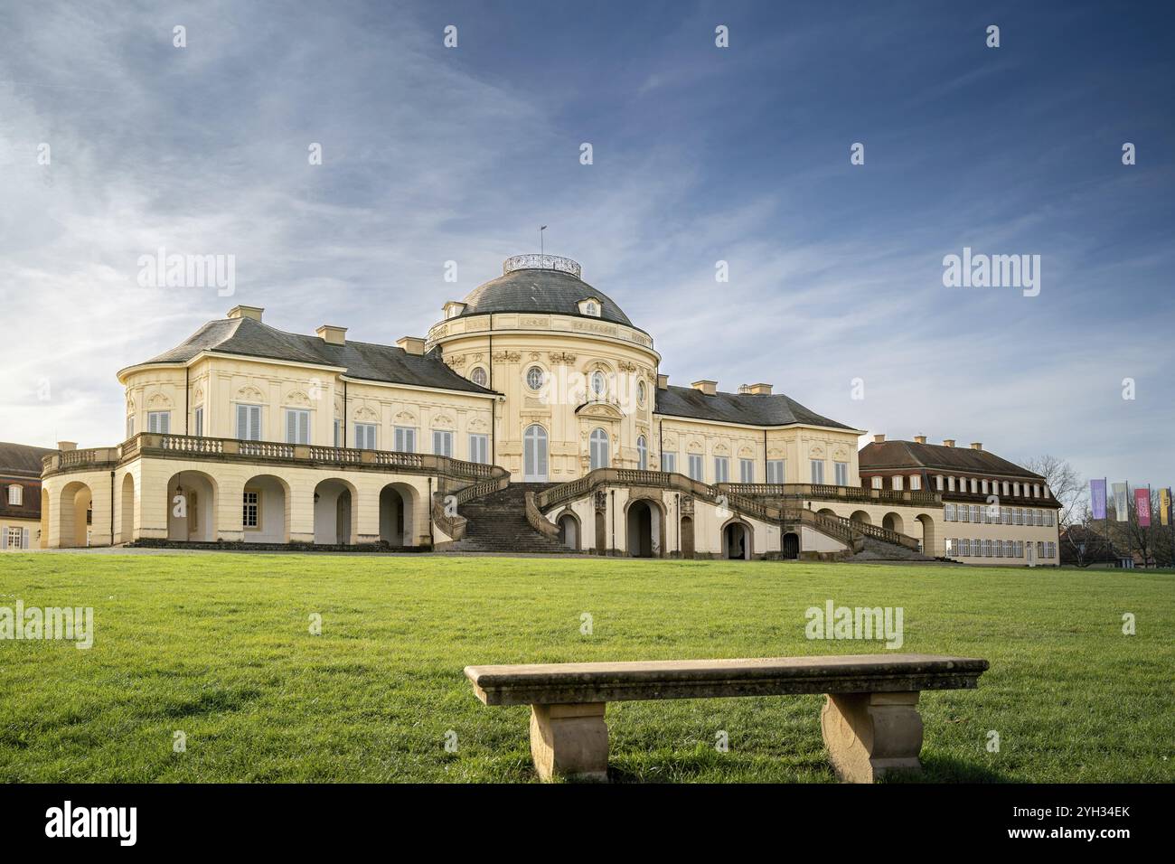 Solitude Palace in the Rococo architectural style (Johann Friedrich ...