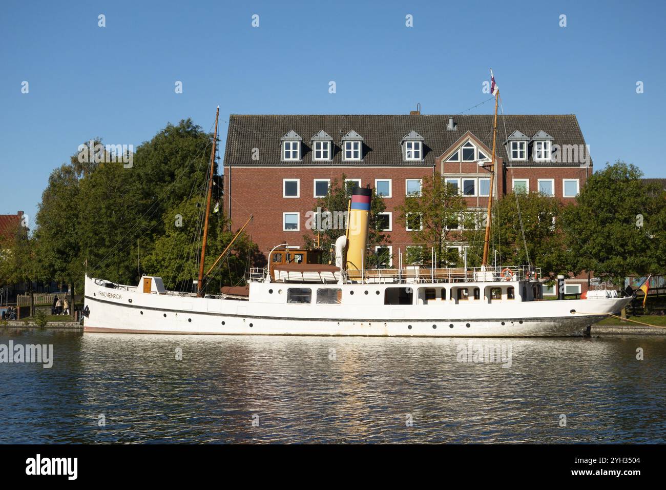 Historic steamship, Prinz Heinrich, from 1909, sight, Leer, East Frisia ...