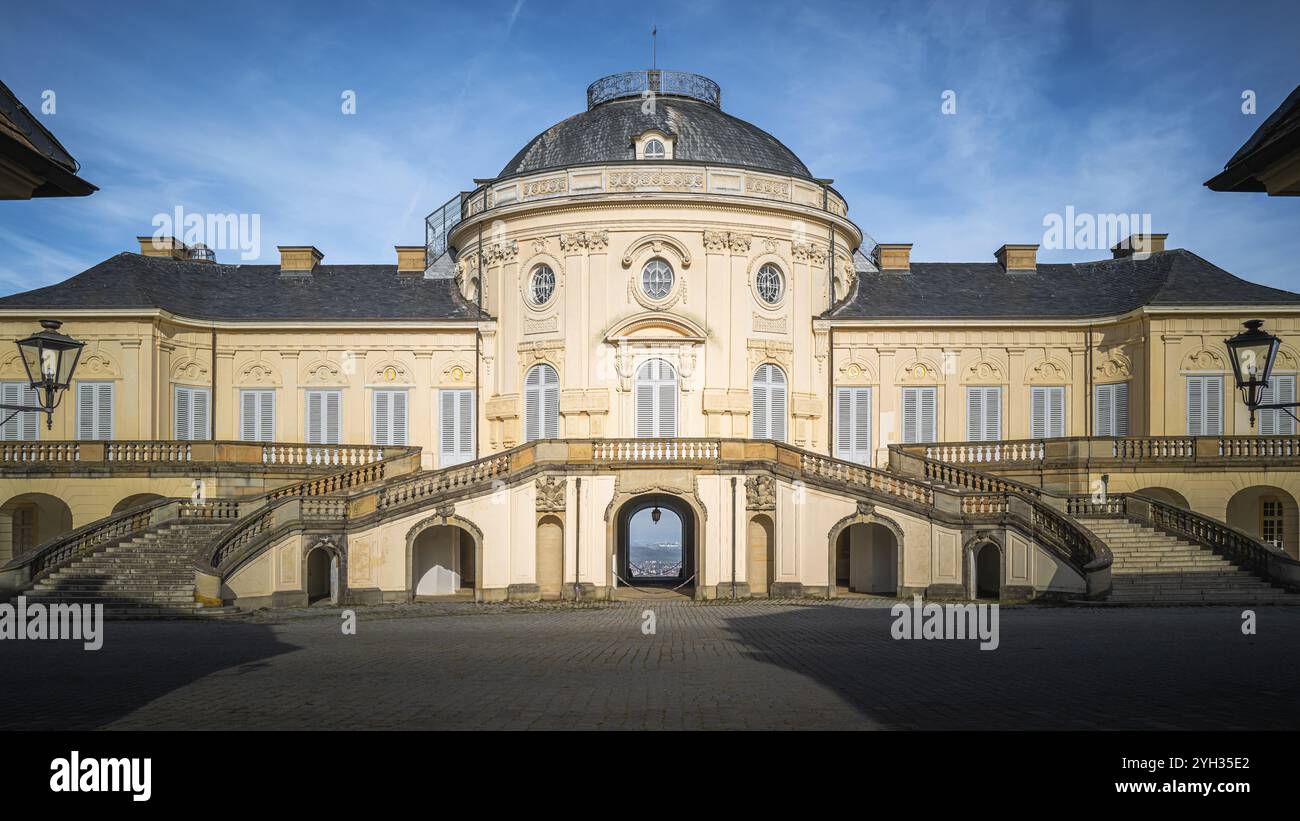 Solitude Palace in the Rococo architectural style (Johann Friedrich ...