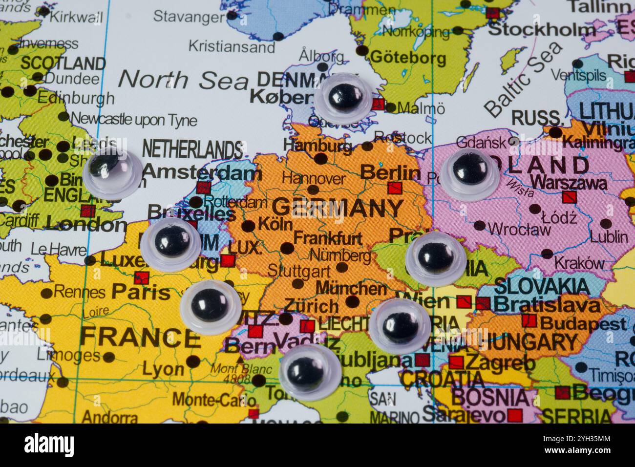 Map of germany on texture hi-res stock photography and images - Alamy