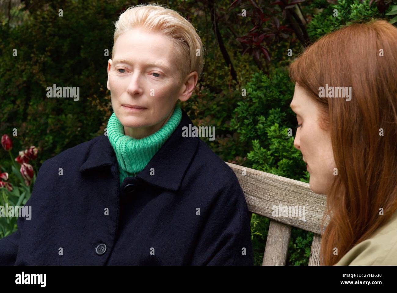 JULIANNE MOORE and TILDA SWINTON in THE ROOM NEXT DOOR (2024), directed by PEDRO ALMODOVAR ...