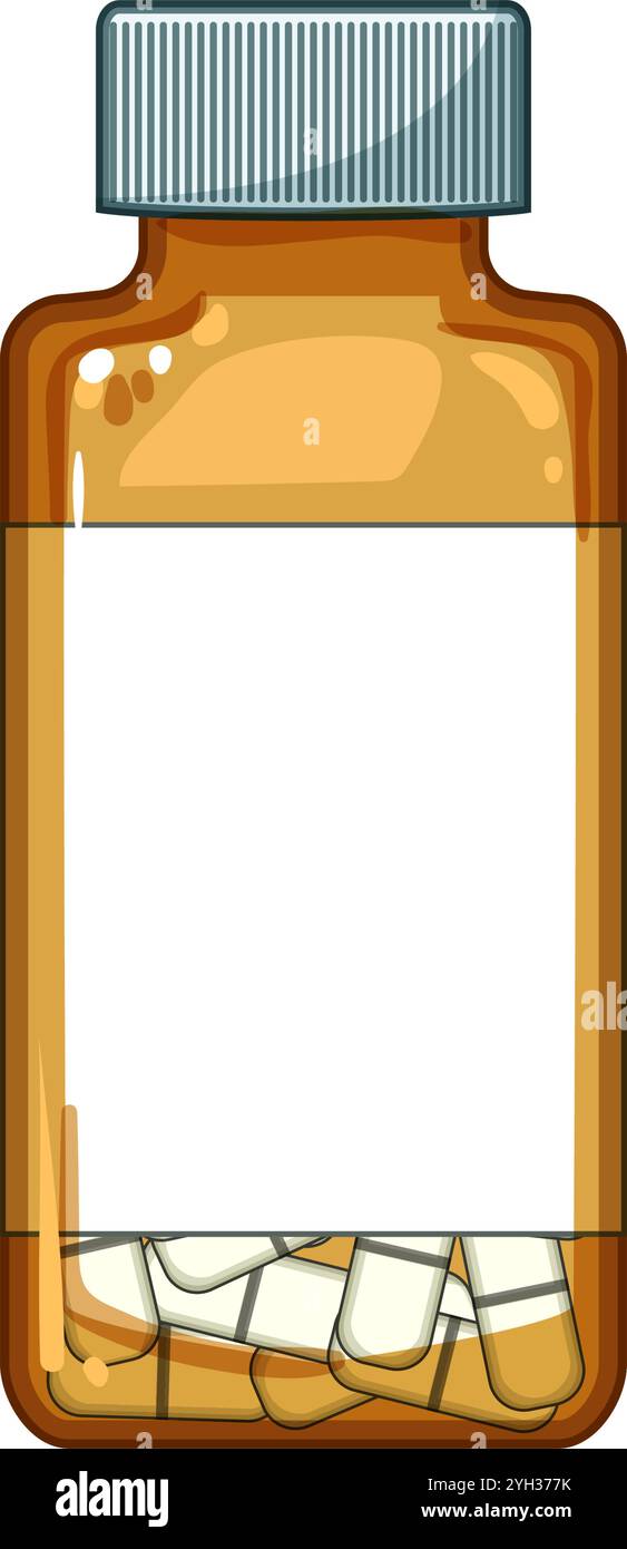 dosage pill bottle cartoon vector illustration Stock Vector Image & Art ...