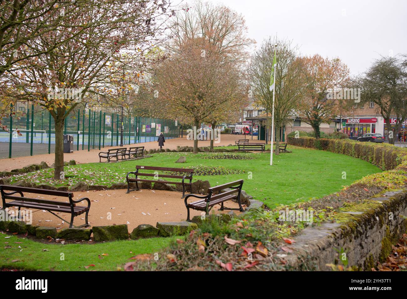 Hall Leys Park in Matlock town center, Derbyshire, UK Stock Photo - Alamy