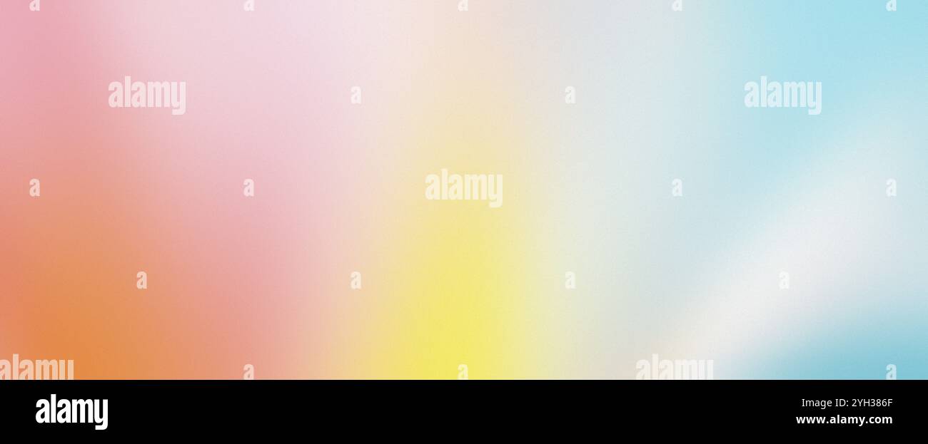 Pastel color gradient background grainy pink blue yellow retro summer ...