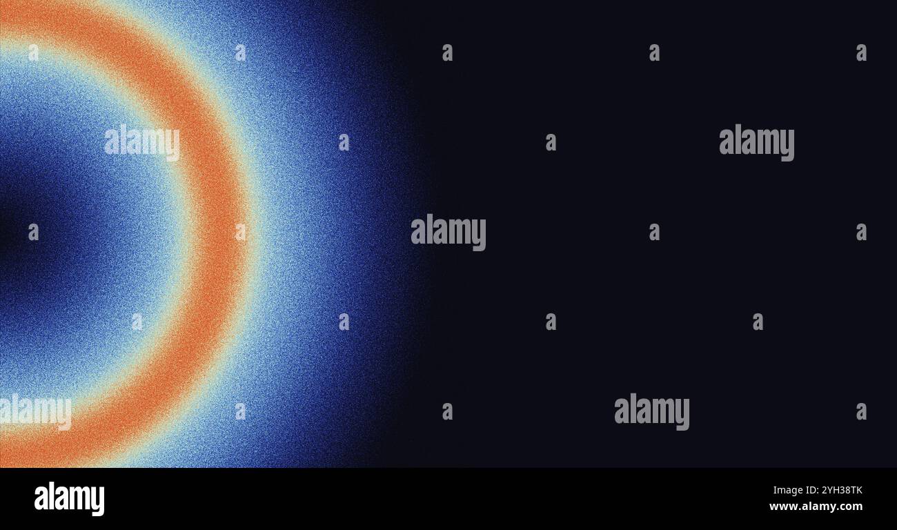 Abstract grainy background glowing color gradient blue orange red ...