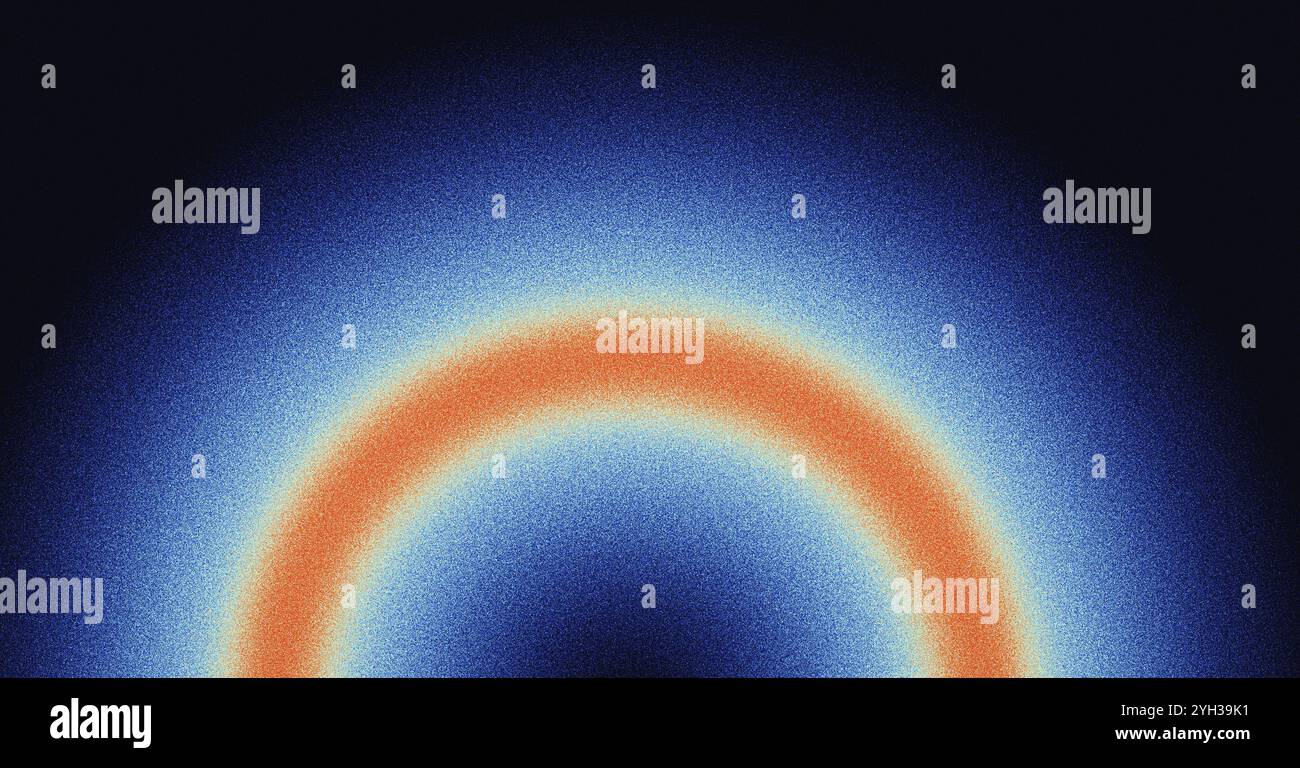 Abstract grainy background glowing color gradient blue orange red ...