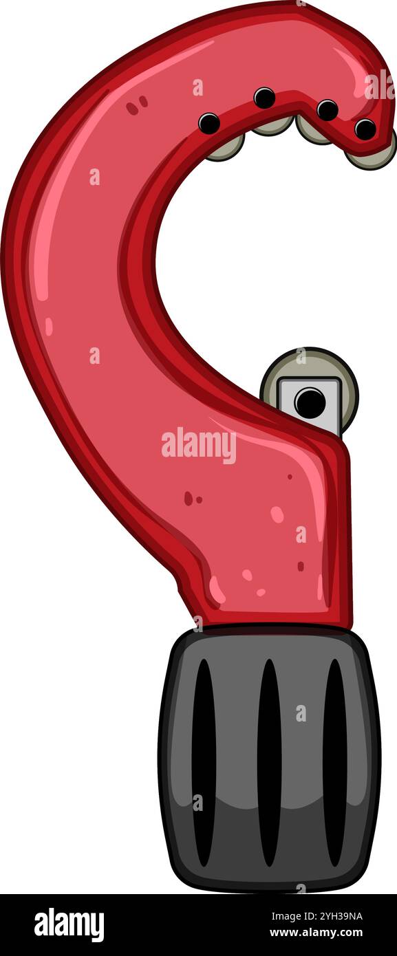 steel pipe cutter cartoon vector illustration Stock Vector Image & Art ...