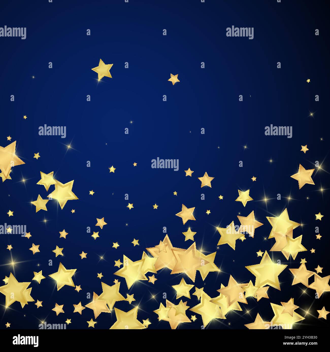 Magic stars vector overlay. Gold stars scattered around randomly ...