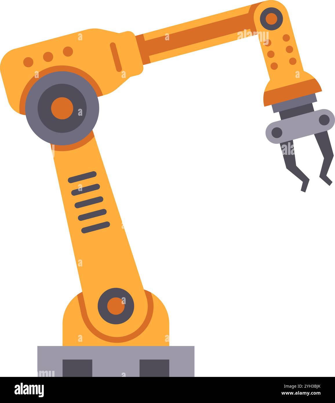 Modern robotic arm is picking up an object with its mechanical claw ... Modern robotic arm is picking up an object with its mechanical claw ...