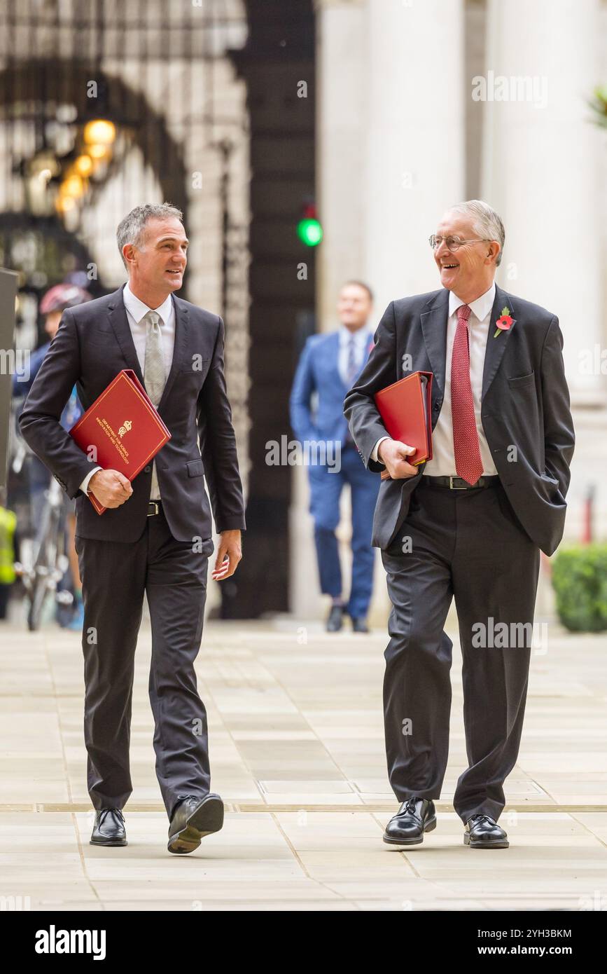 Peter Kyle and Hilary Benn, attend the pre Budget cabinet Meeting at 10 ...