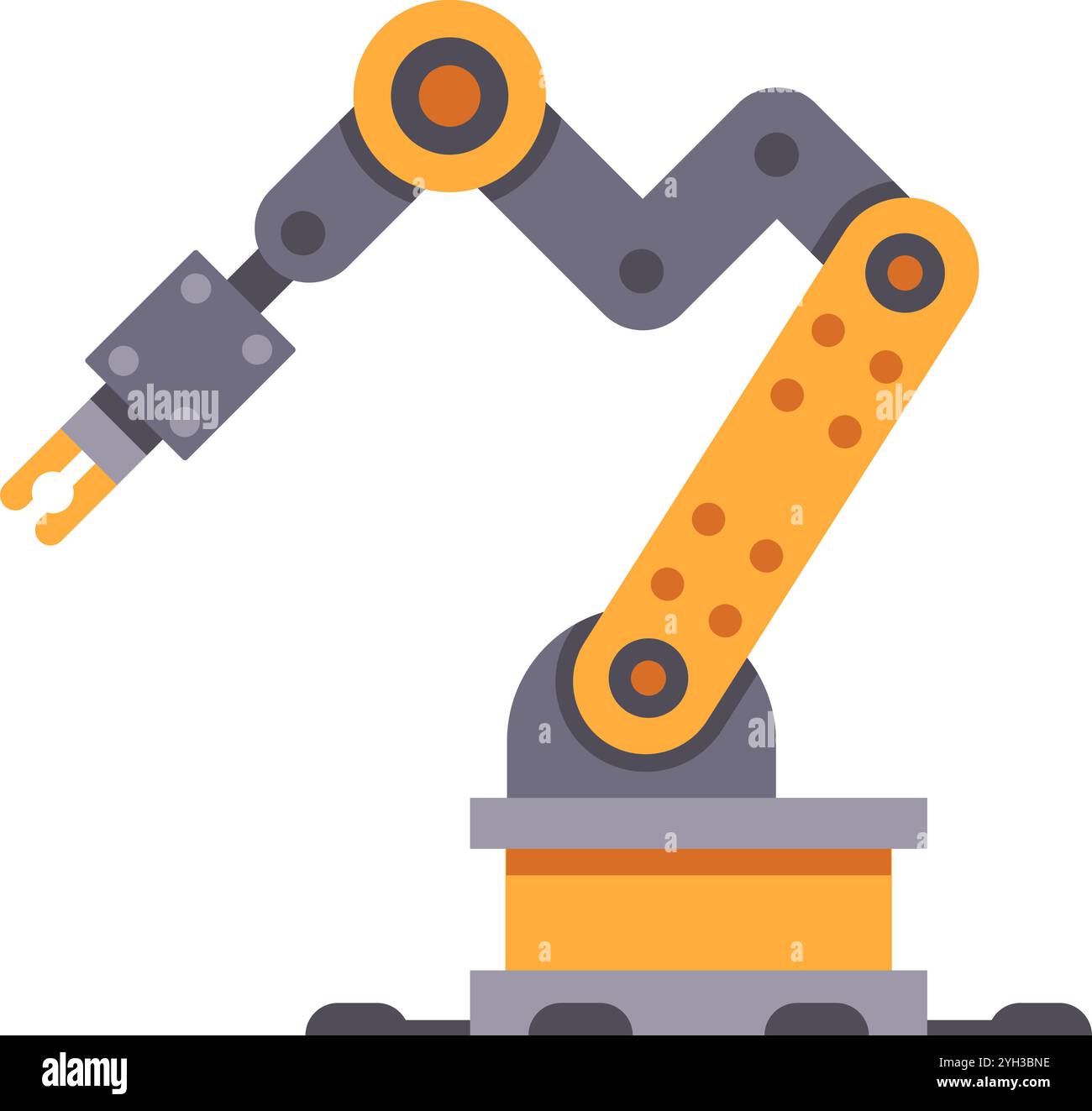Robotic arm performing an industrial task, showcasing automation and ...