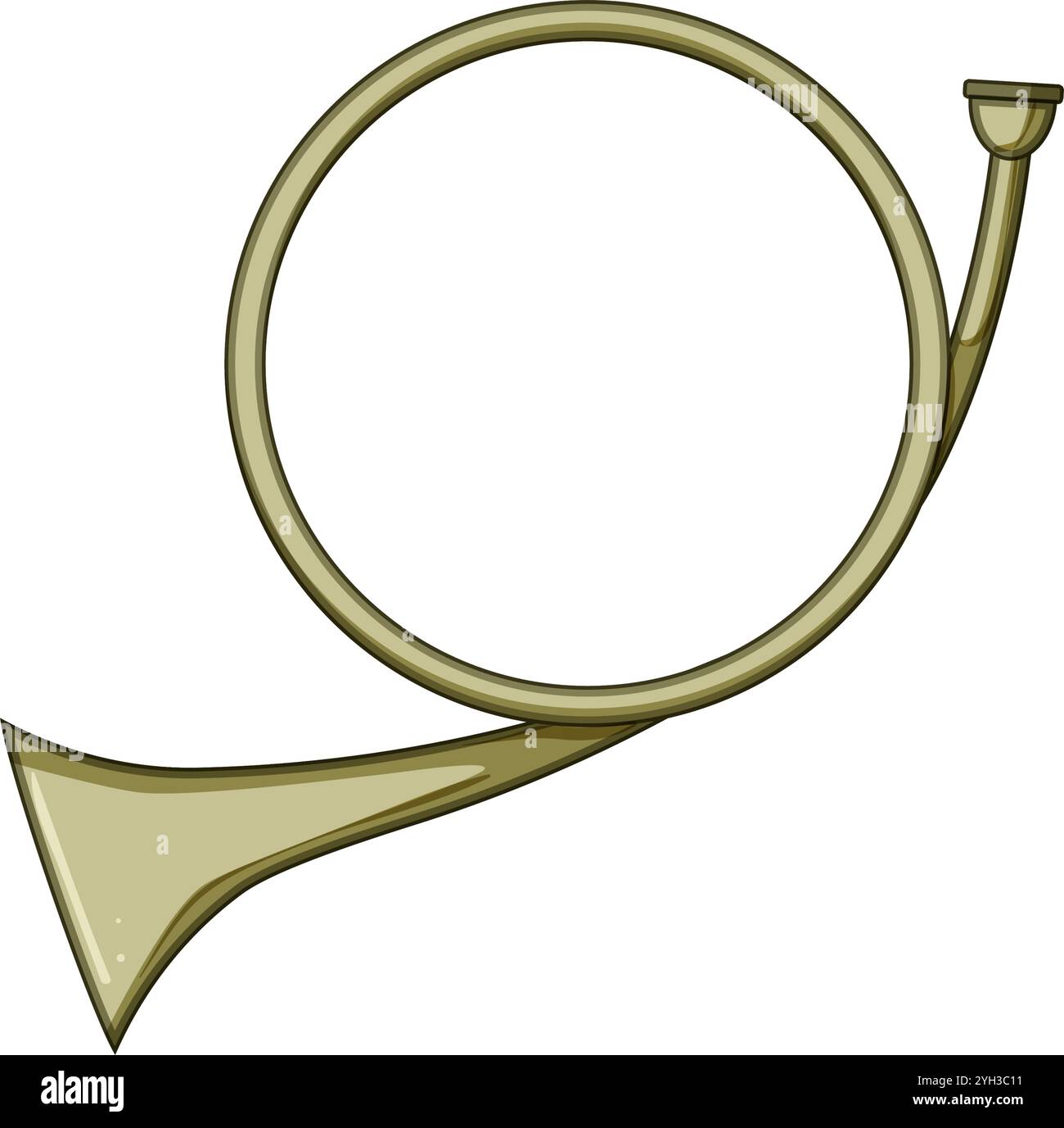 tradition post horn cartoon vector illustration Stock Vector Image ...