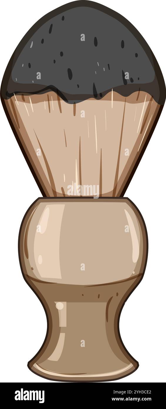 handle shaving brush cartoon vector illustration Stock Vector Image ...