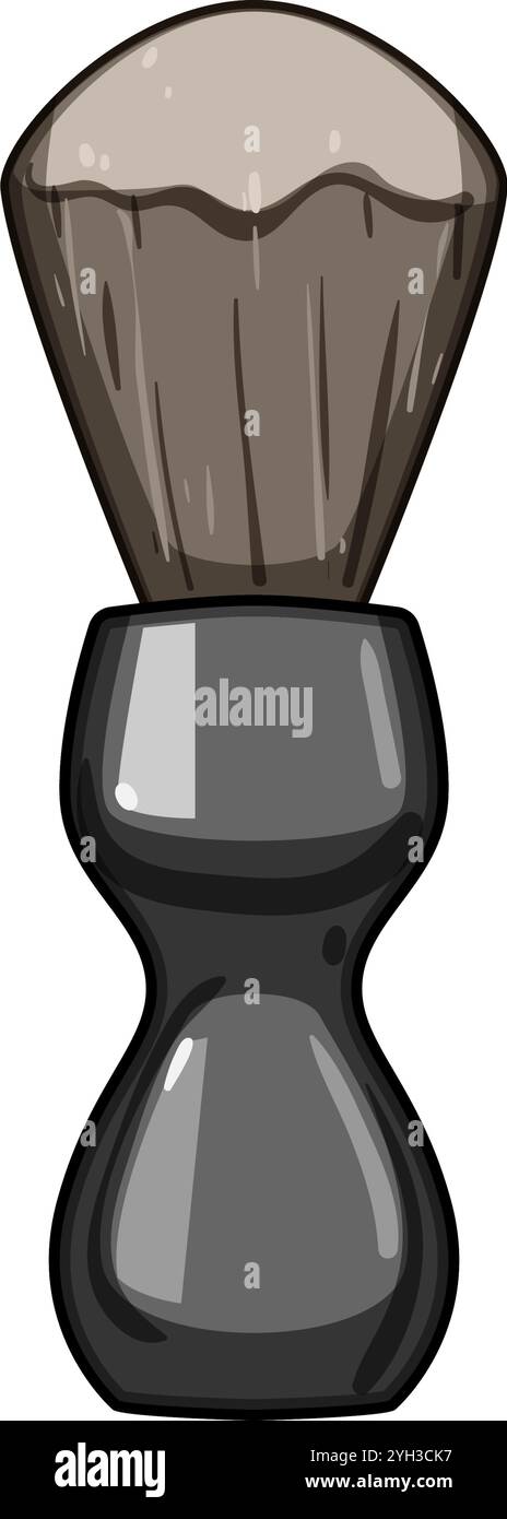 synthetic shaving brush cartoon vector illustration Stock Vector Image ...