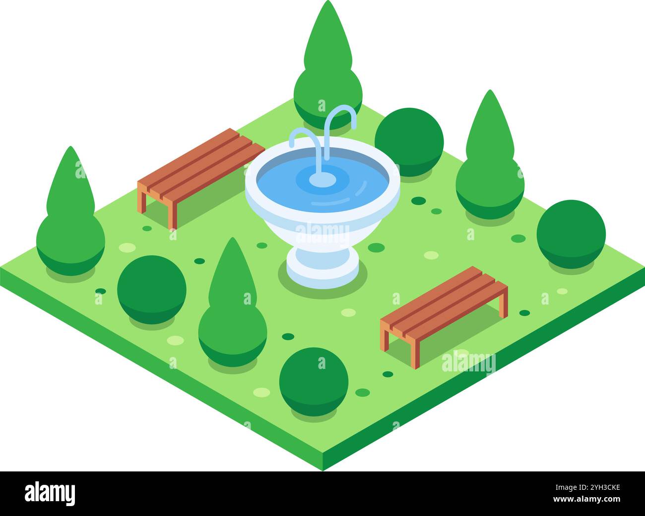 Peaceful community green space Stock Vector Images - Alamy