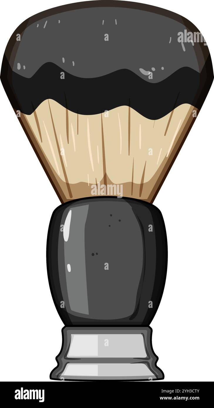 exfoliate shaving brush cartoon vector illustration Stock Vector Image ...