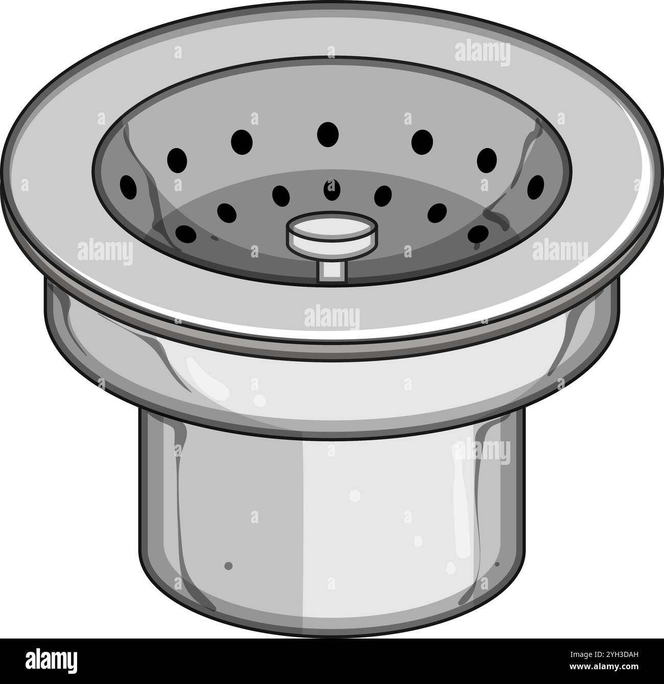 water sink drain cartoon vector illustration Stock Vector Image & Art ...
